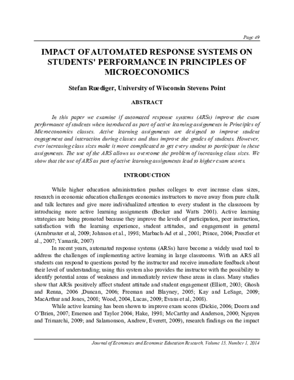 (PDF) Impact of Automated Response Systems on Students' Performance in ...
