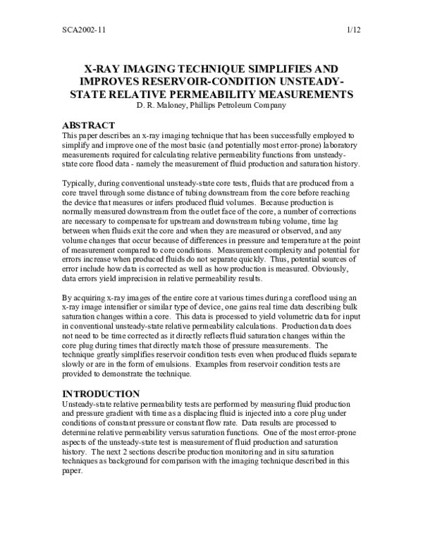 (PDF) X-ray imaging technique simplifies and improves reservoir ...