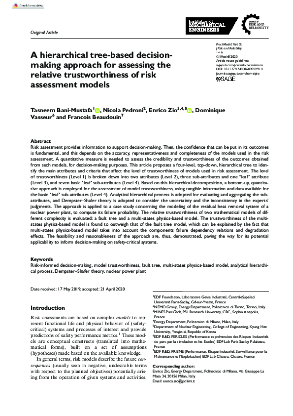 (PDF) A hierarchical tree-based decision-making approach for assessing the relative ...
