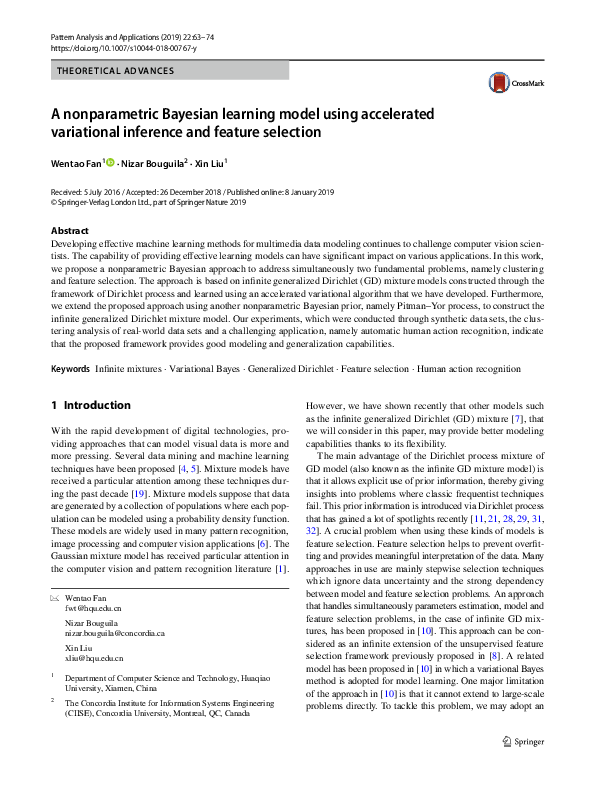 (PDF) A nonparametric Bayesian learning model using accelerated ...