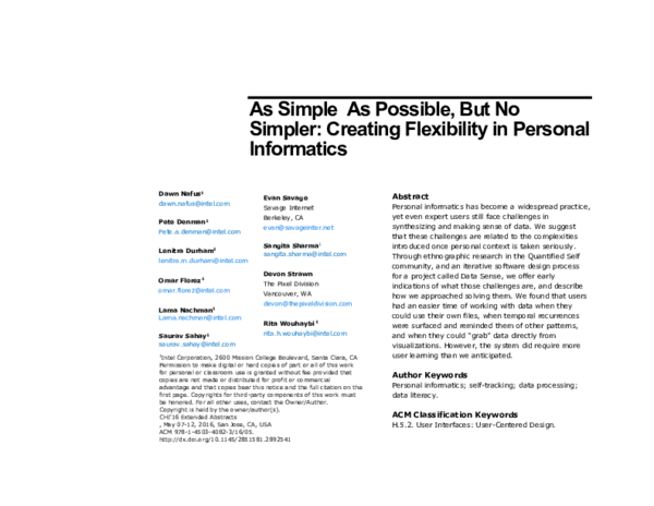 (PDF) As Simple as Possible but No Simpler | Lenitra Durham - Academia.edu