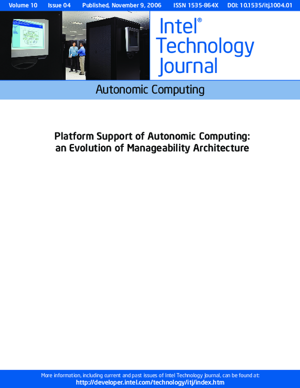 (PDF) Platform Support of Autonomic Computing: an Evolution of Manageability Architecture