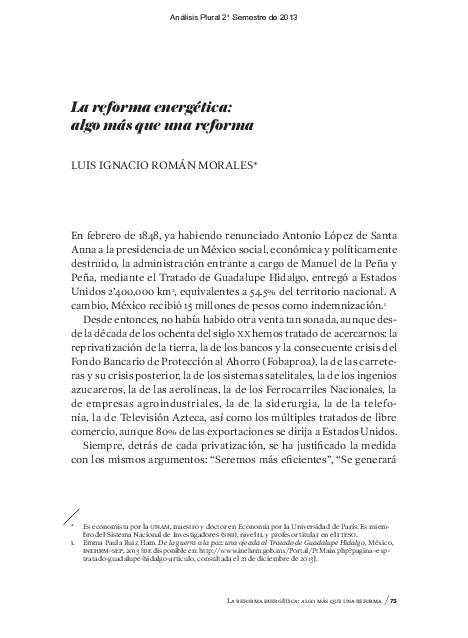 (PDF) La reforma energética:: algo más que una reforma