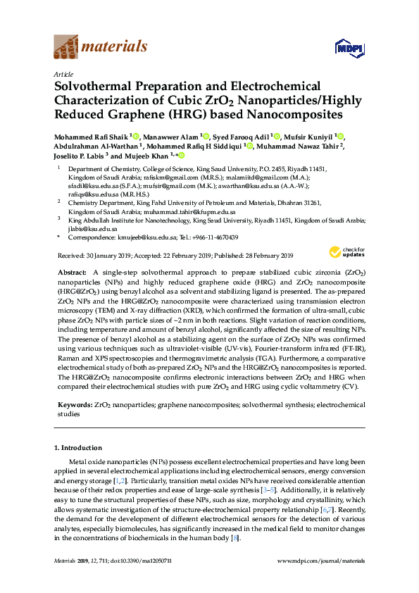 (PDF) Solvothermal Preparation and Electrochemical Characterization of ...