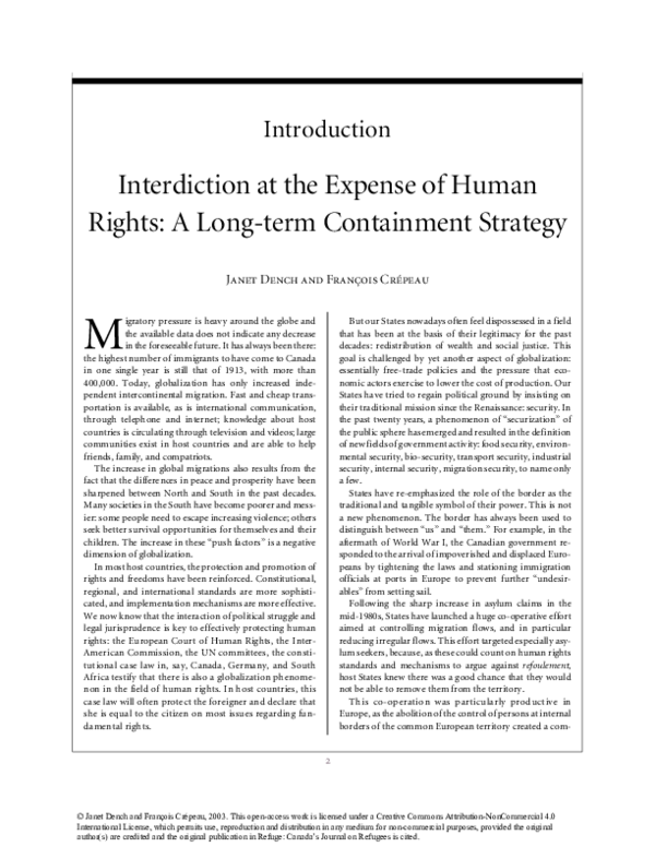 (PDF) Interdiction at the Expense of Human Rights: A Long-term ...
