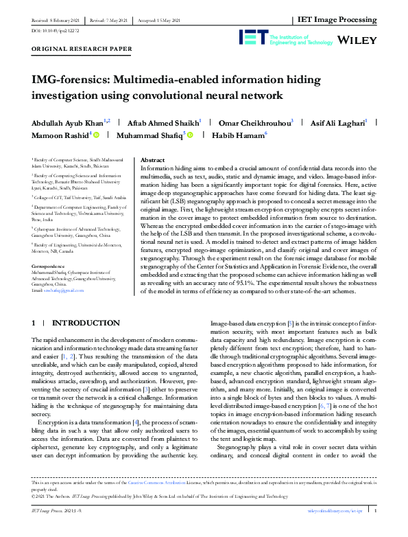 (PDF) IMG‐forensics: Multimedia‐enabled information hiding ...