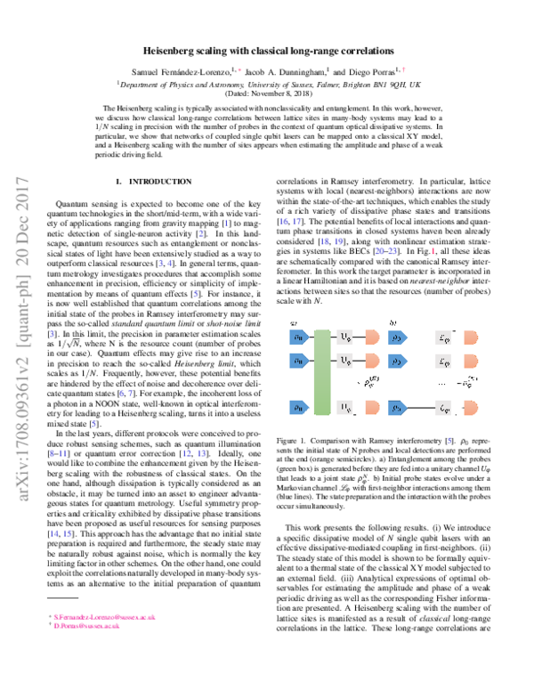 (PDF) Heisenberg scaling with classical long-range correlations