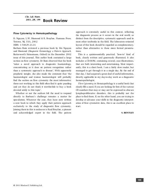 (PDF) Flow Cytometry in Hematopathology