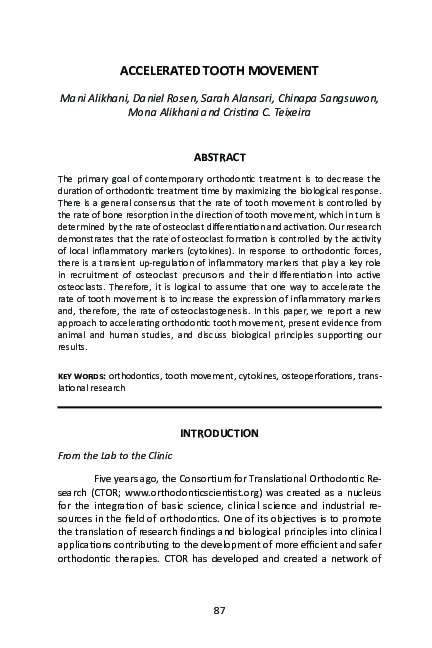 (PDF) Accelerated tooth movement