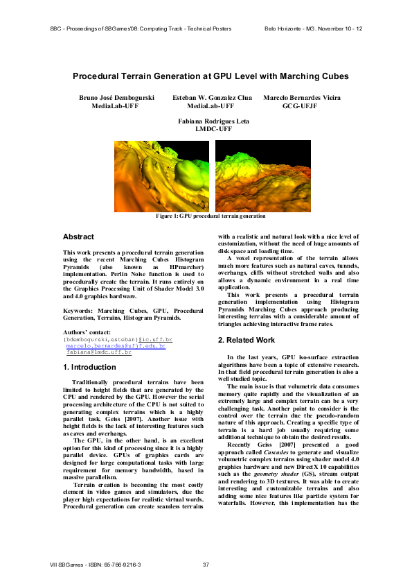 (PDF) Procedural Terrain Generation at GPU Level with Marching Cubes