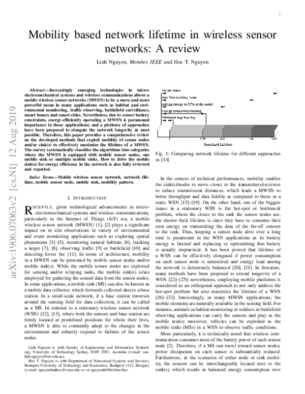 (PDF) Mobility based network lifetime in wireless sensor networks: A review