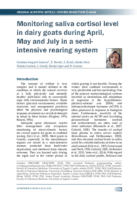 (PDF) Monitoring saliva cortisol level in dairy goats during April, May ...