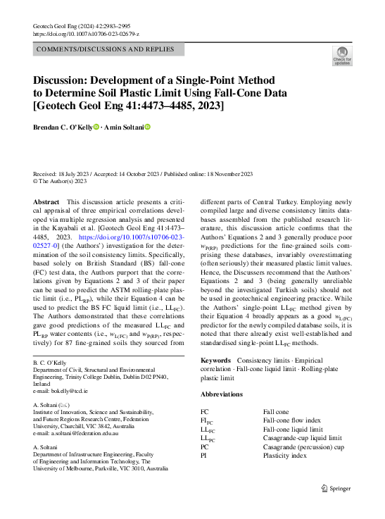 (PDF) Discussion: Development of a single-point method to determine ...