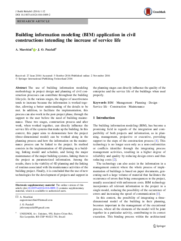(PDF) Building Information Modeling (BIM) Application in Malaysian Construction Industry