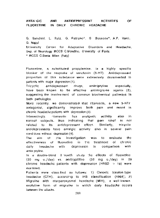 Antalgic and Antidepressant Activities of Fluoxetine in Daily Chronic ...