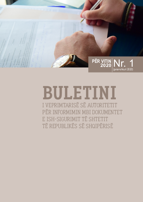 (PDF) Buletine Nr. 1. Janar-Shkurt 2020 | Autoriteti per Informim mbi ...