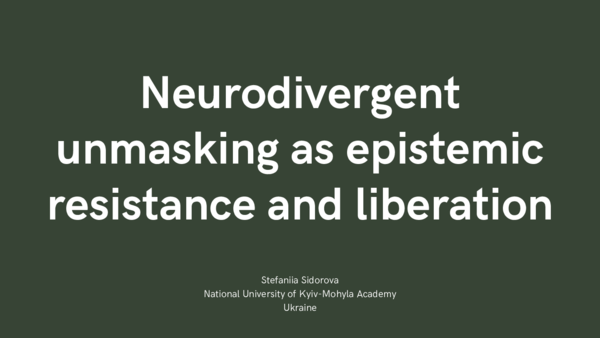 (PDF) Neurodivergent unmasking as epistemic liberation practice