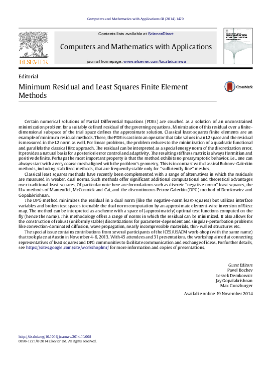Minimum Residual And Least Squares Finite Element Methods Ii