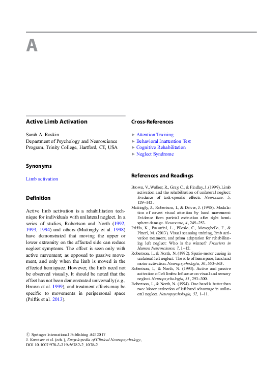 (PDF) Active Limb Activation