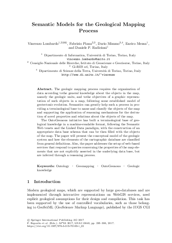(PDF) Semantic Models for the Geological Mapping Process | Fabrizio Piana - Academia.edu