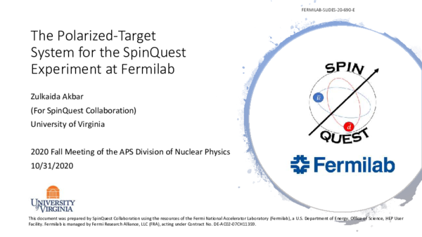 (PDF) The Polarized-Target System for the SpinQuest Experiment at Fermilab