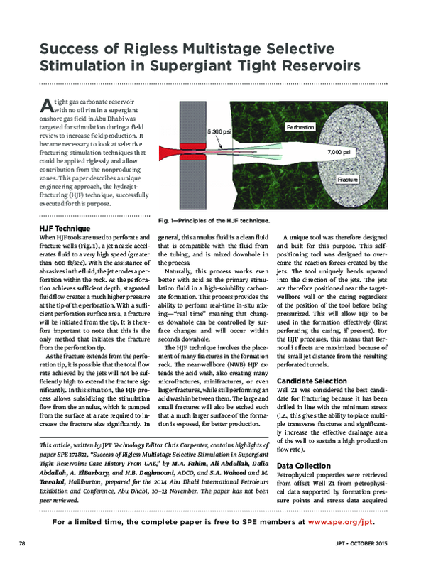 (PDF) Success of Rigless Multi-Stage Selective Stimulation in Super ...