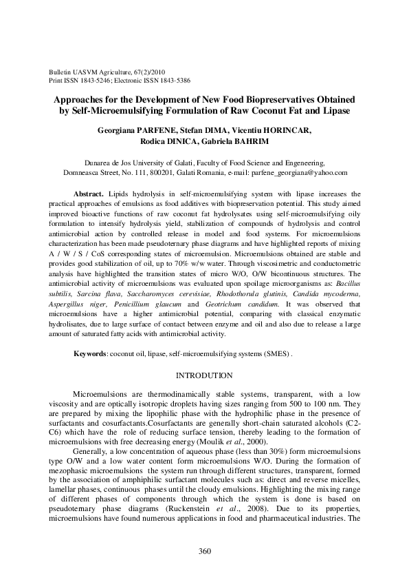 (PDF) Approaches for the Development of New Food Biopreservatives ...