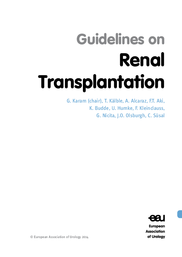 (PDF) Guidelines on Renal Transplantation