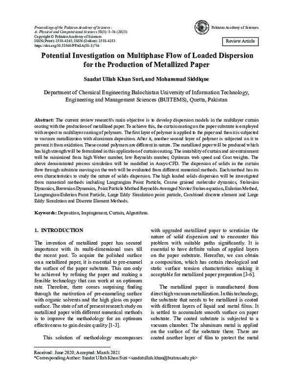 (PDF) Potential Investigation on Multiphase Flow of Loaded Dispersion ...