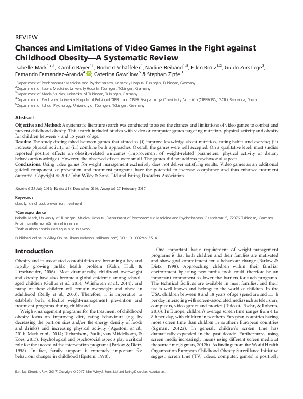 (PDF) Chances and Limitations of Video Games in the Fight against ...
