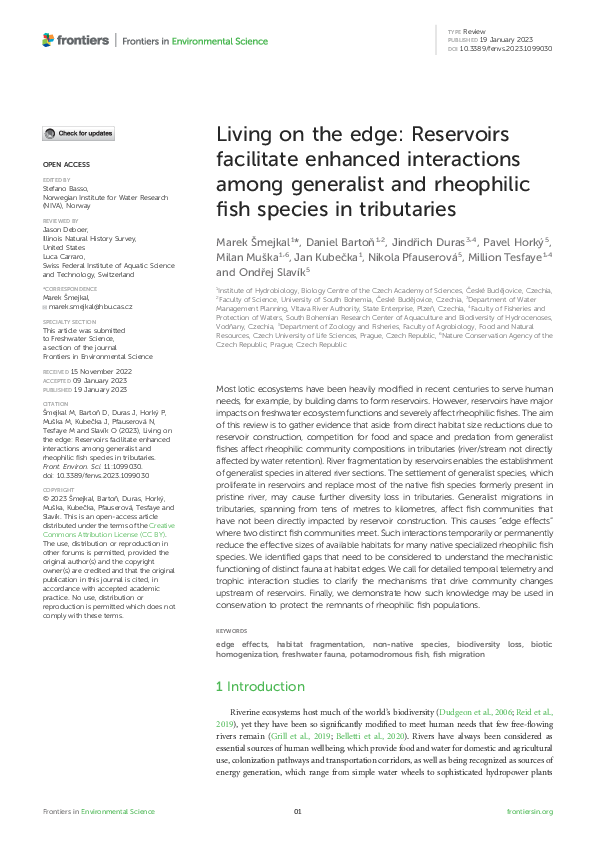 (PDF) Living on the edge: Reservoirs facilitate enhanced interactions ...