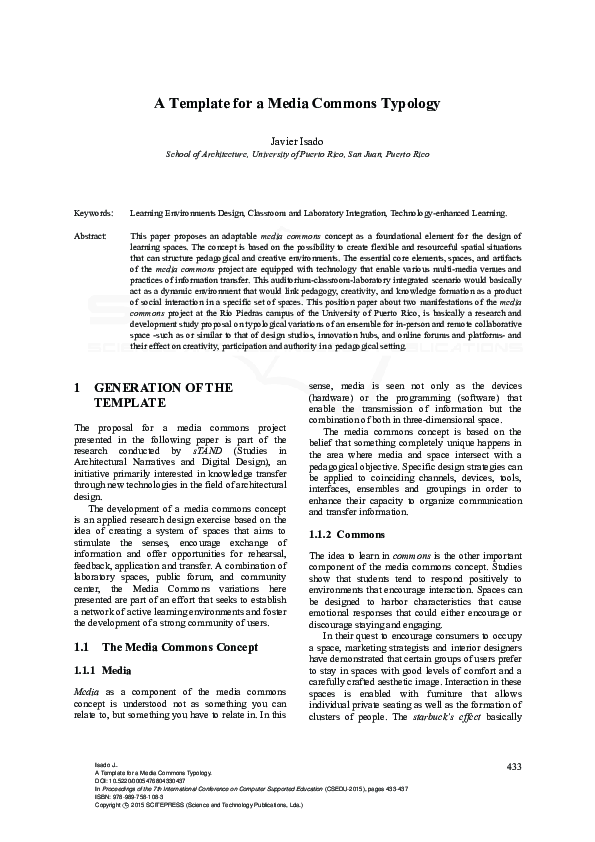 (PDF) A Template for a Media Commons Typology