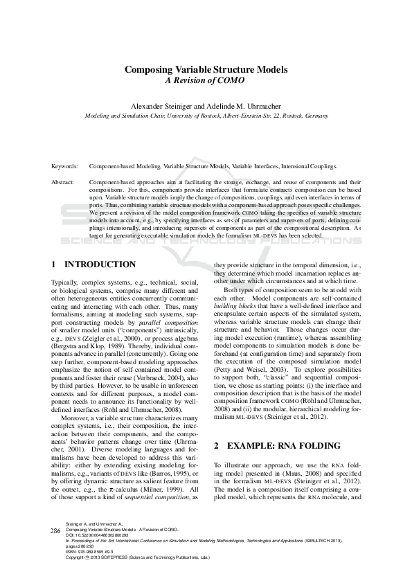 (PDF) Composing Variable Structure Models - A Revision of COMO
