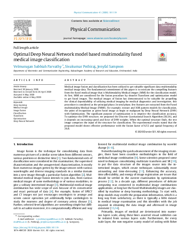 Pdf Optimal Deep Neural Network Model Based Multimodality Fused