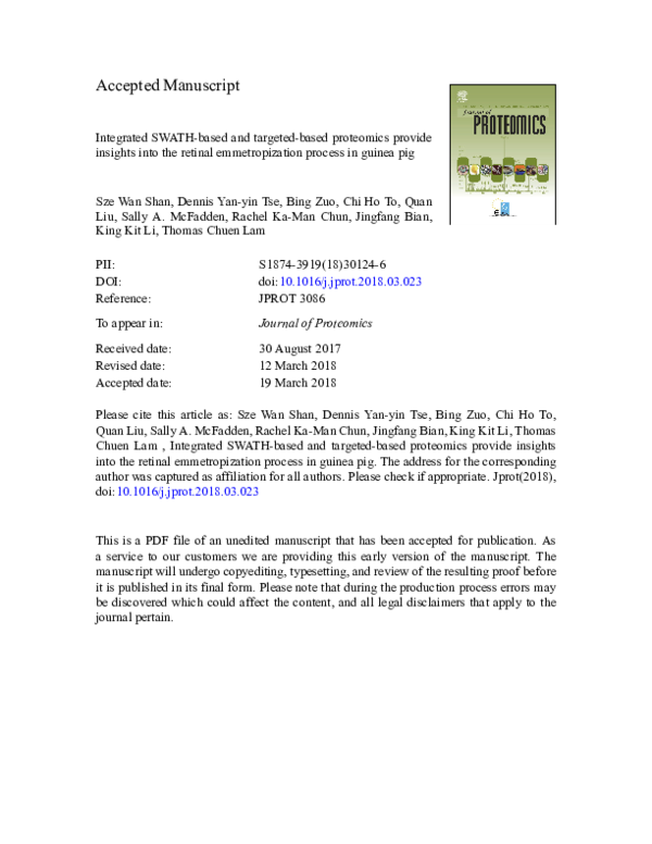 (PDF) Integrated SWATH-based and targeted-based proteomics provide ...