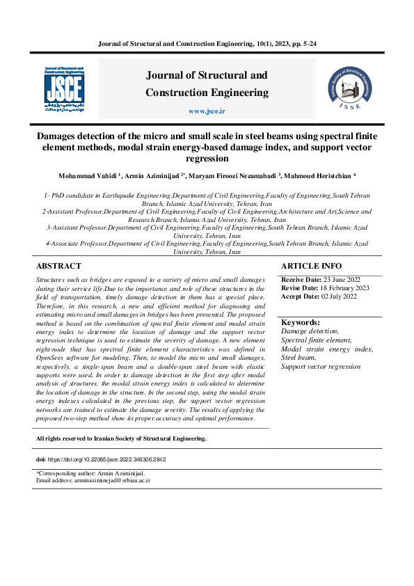 (PDF) Damages detection of the micro and small scale in steel beams ...