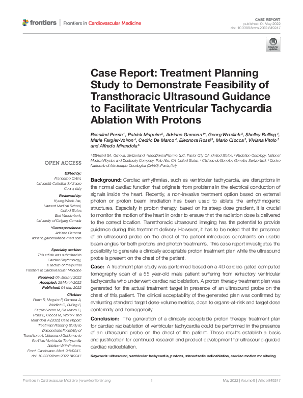 (PDF) Case Report: Treatment Planning Study to Demonstrate Feasibility ...