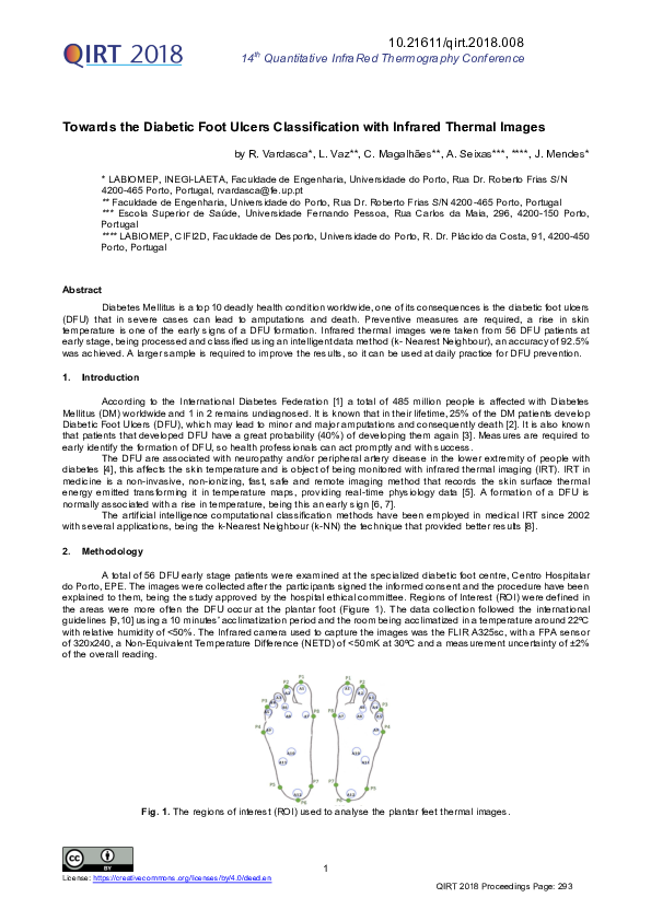 (PDF) Towards the Diabetic Foot Ulcers Classification with Infrared ...