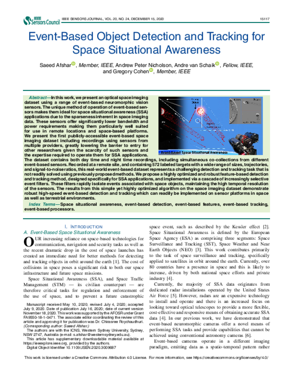 (PDF) Event-Based Object Detection and Tracking for Space Situational Awareness