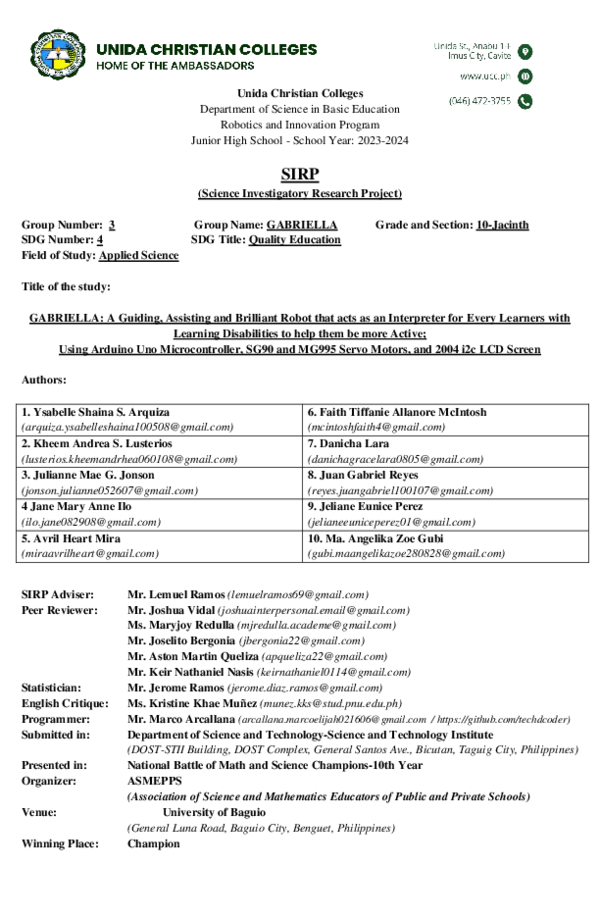 (PDF) GABRIELLA: A Guiding, Assisting and Brilliant Robot that acts as ...