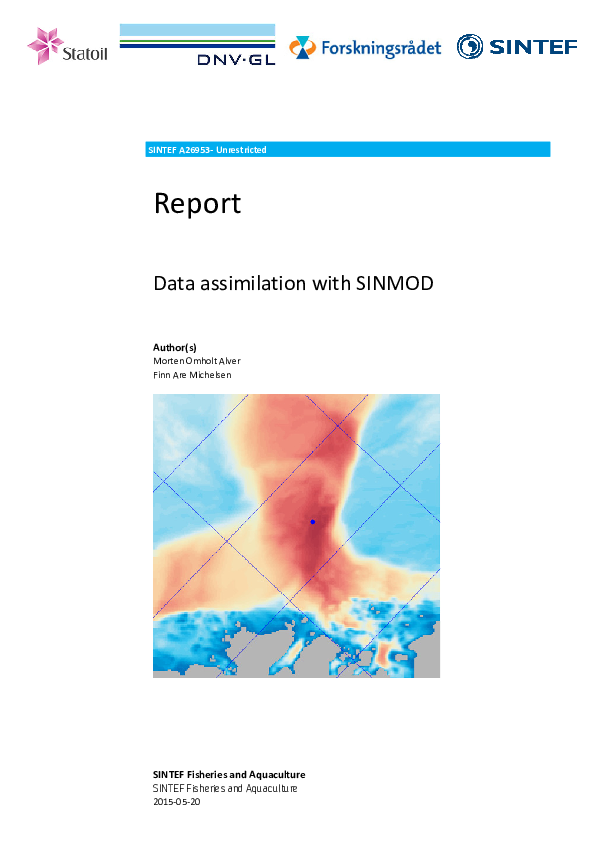 (PDF) Data assimilation with SINMOD