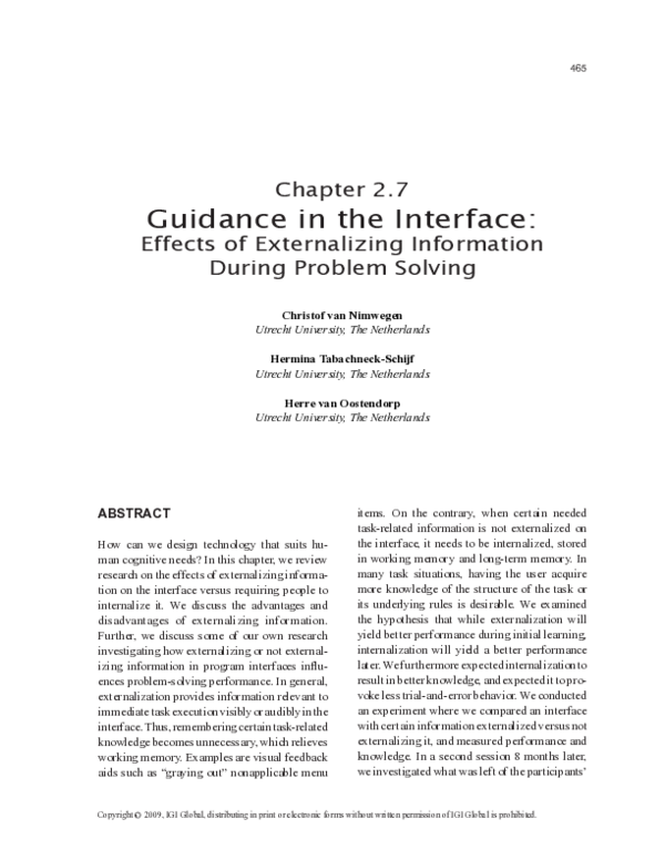 (PDF) Guidance in the Interface