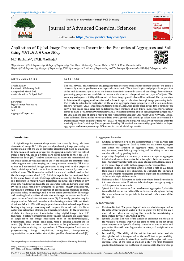 (PDF) Application of Digital Image Processing to Determine the ...