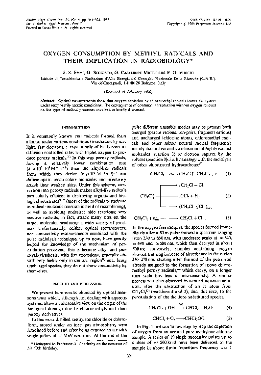 (PDF) Oxygen consumption by methyl radicals and their implication in ...