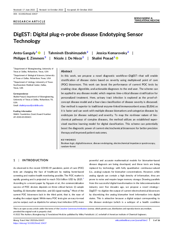 (PDF) DigEST : Digital plug‐n‐probe disease Endotyping Sensor Technology