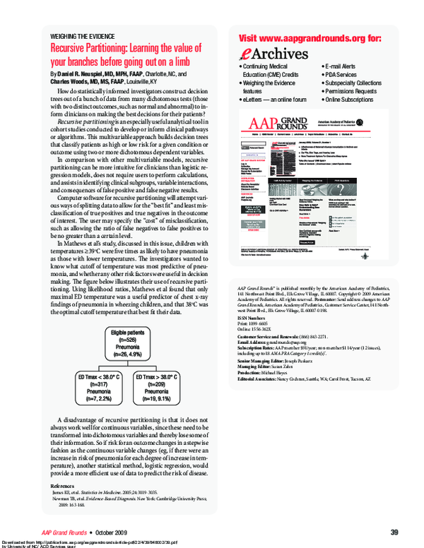 (PDF) Recursive Partitioning | Daniel R Neuspiel - Academia.edu