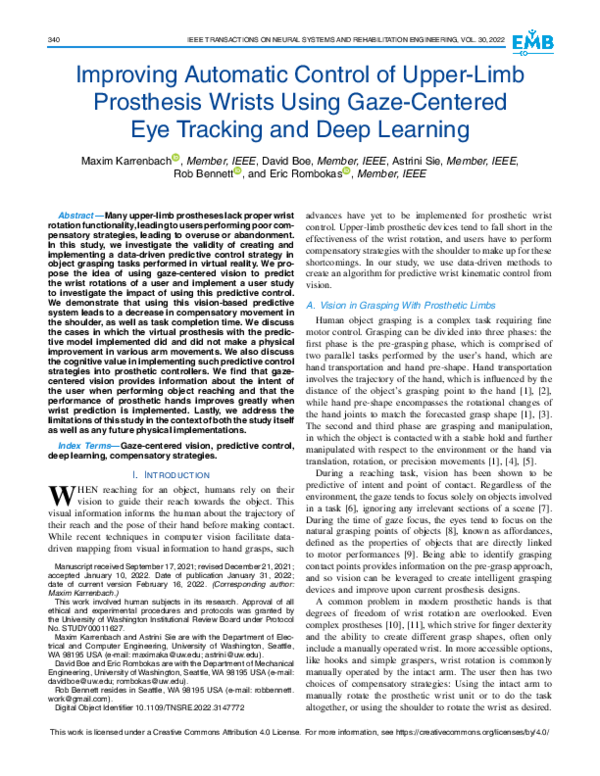 (PDF) Improving Automatic Control of Upper-Limb Prosthesis Wrists Using Gaze-Centered Eye ...