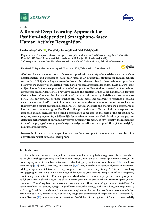(PDF) A Robust Deep Learning Approach for Position-Independent Smartphone-Based Human Activity ...