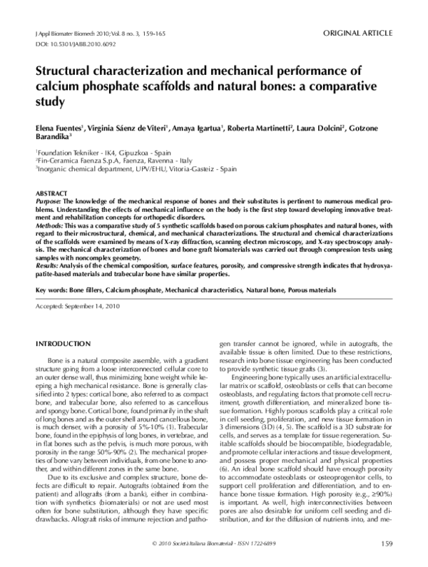 (PDF) Structural Characterization and Mechanical Performance of Calcium ...