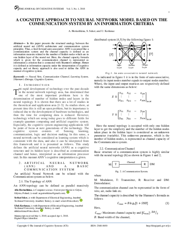 (PDF) A Cognitive Approach to Neural Network Model Based on the ...